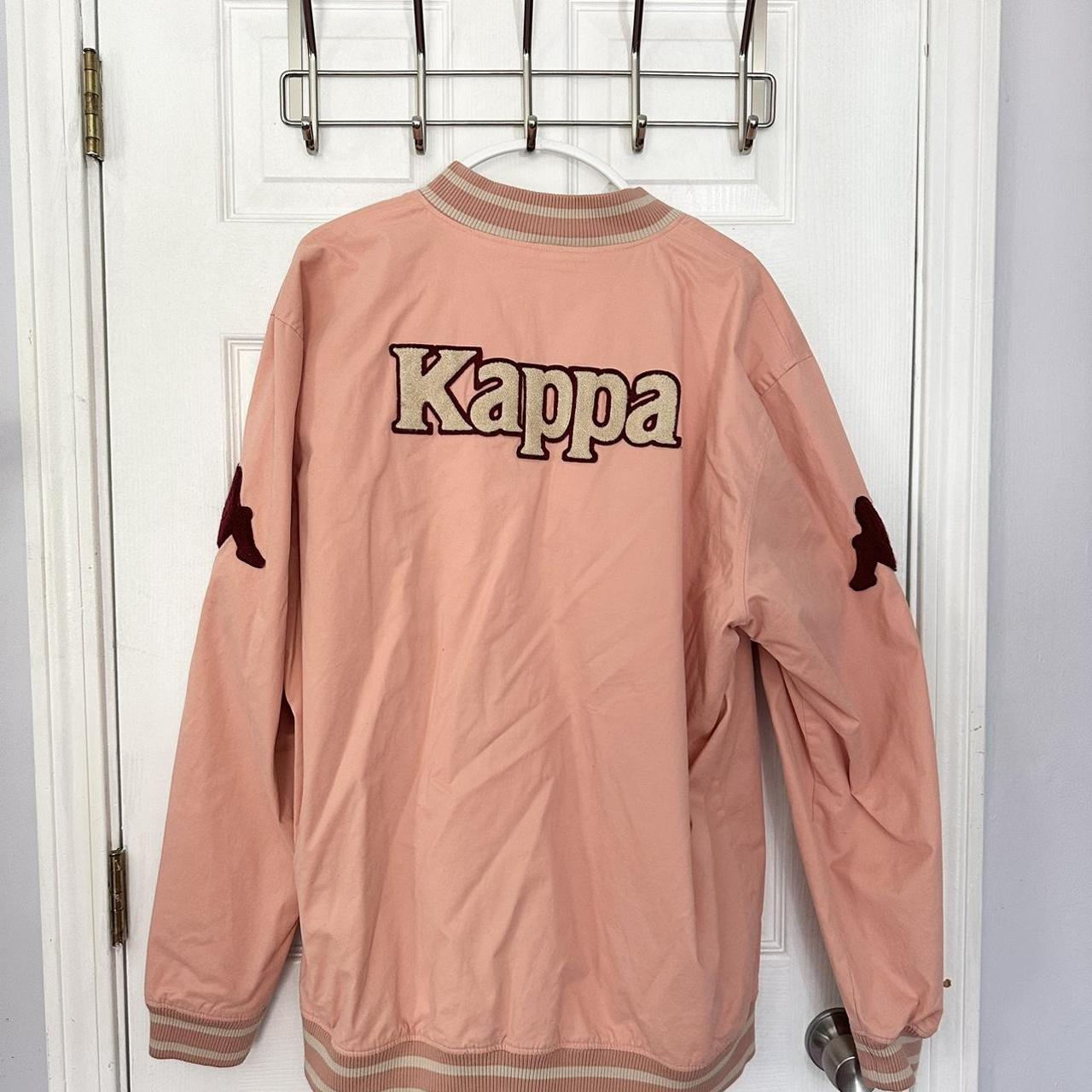 Kappa Men's Pink and Burgundy Jacket | Depop
