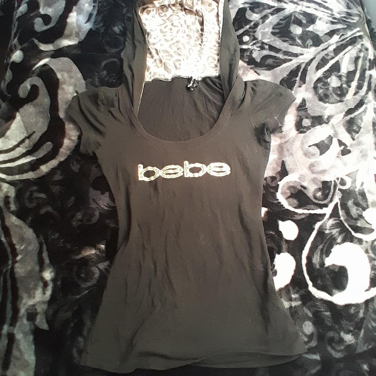super cute y2k bebe top with hood. fits... - Depop