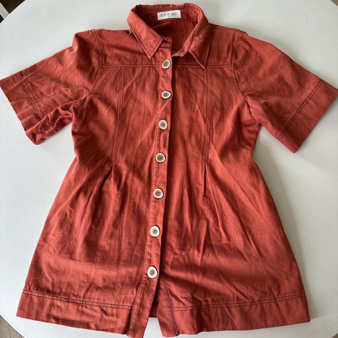 Runway scout red denim dress Size XL, is a smaller... - Depop