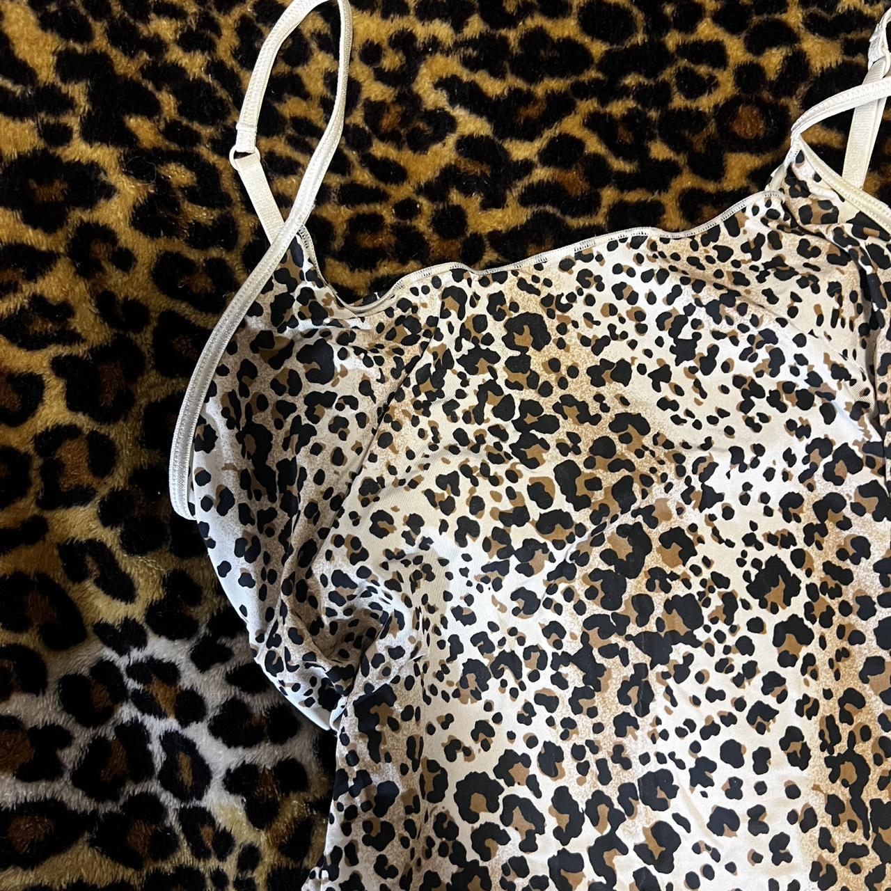 Leopard print cami top with adjustable straps... | Depop