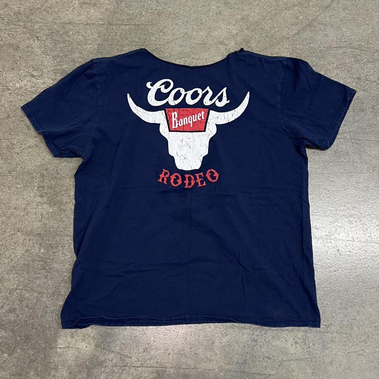 Coors Rodeo Bull Horns Banquet Beer Classic Men's... | Depop