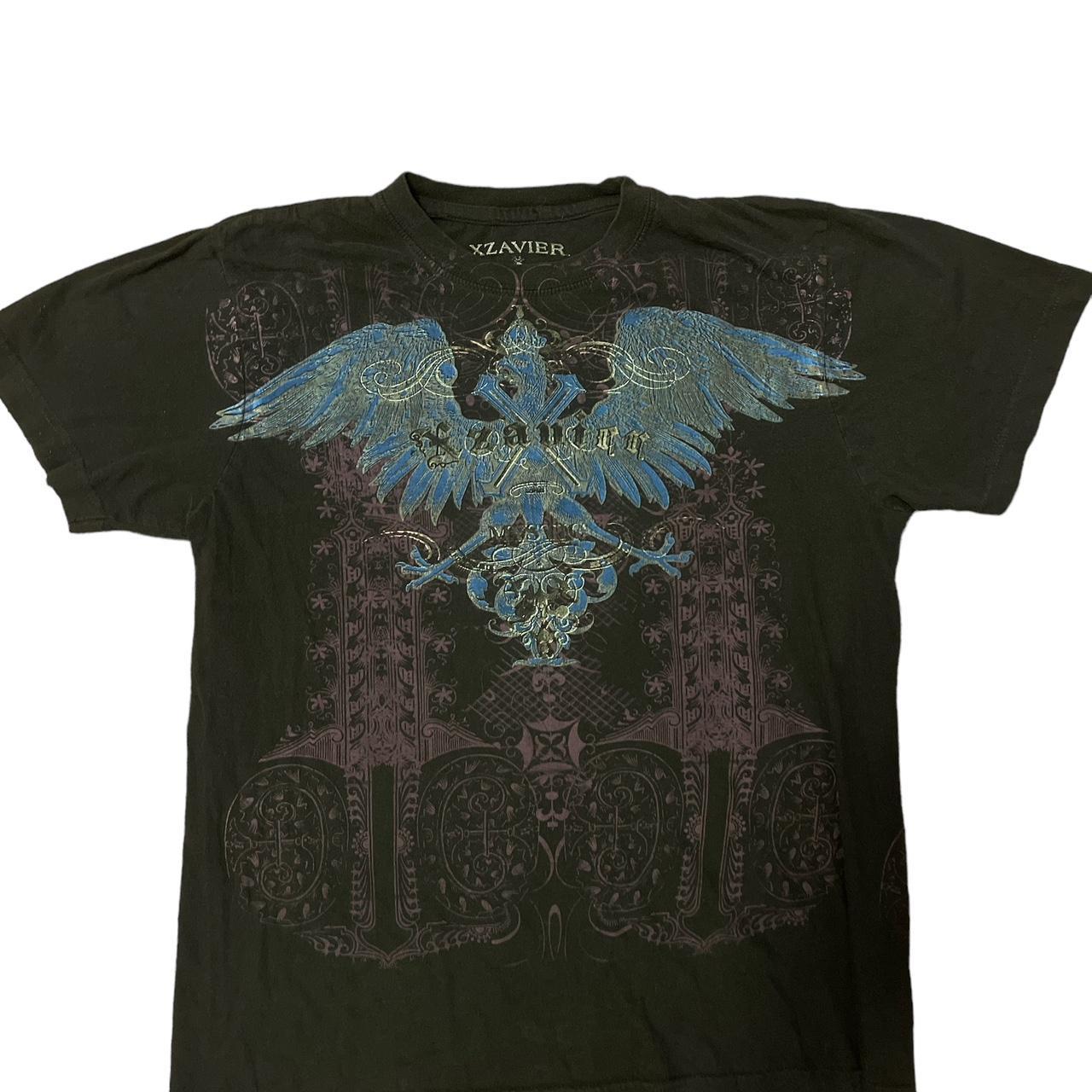 y2k affliction style “xzavier” tee -good... - Depop