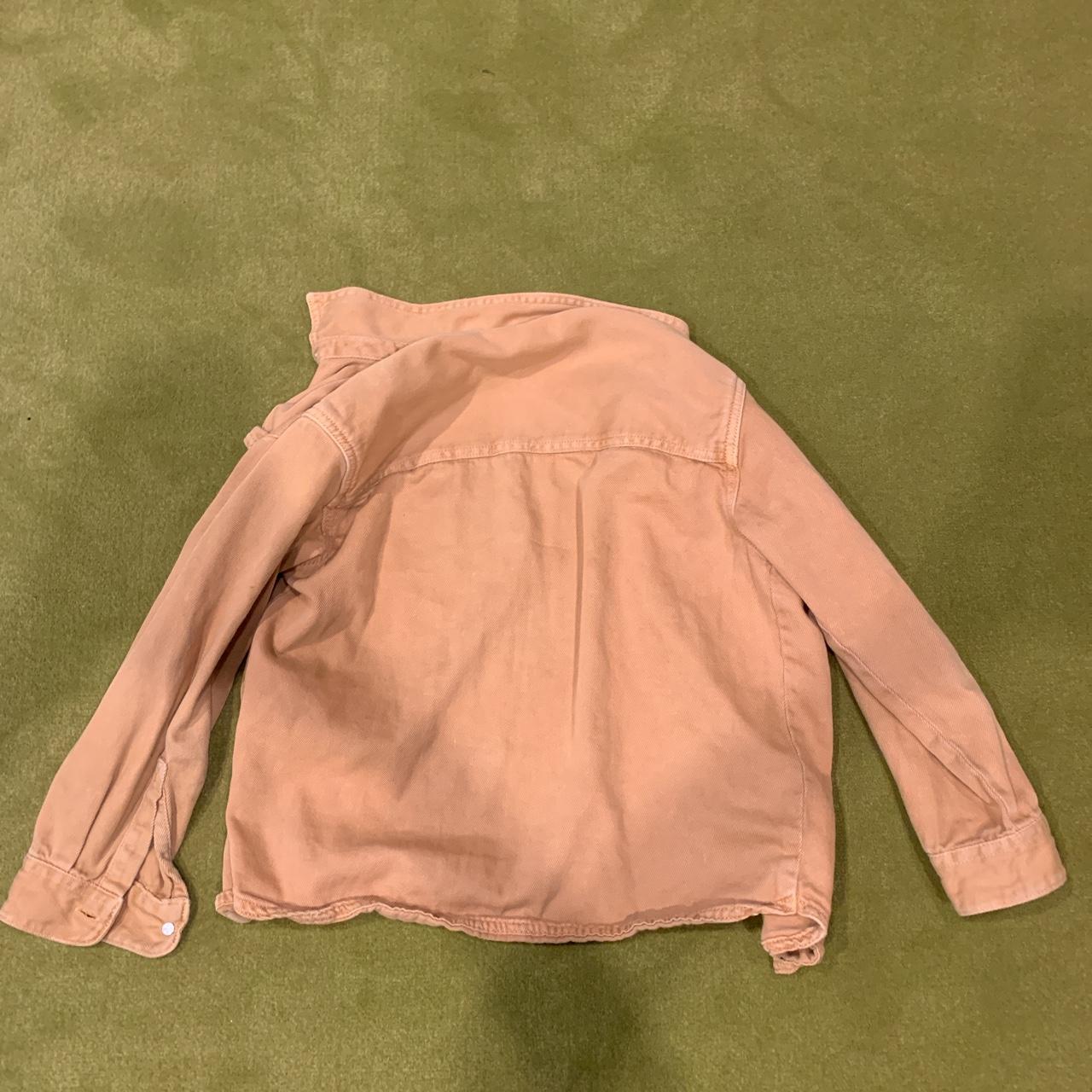 Kids tan Zara jacket Size 7 Small fadef stain on... - Depop