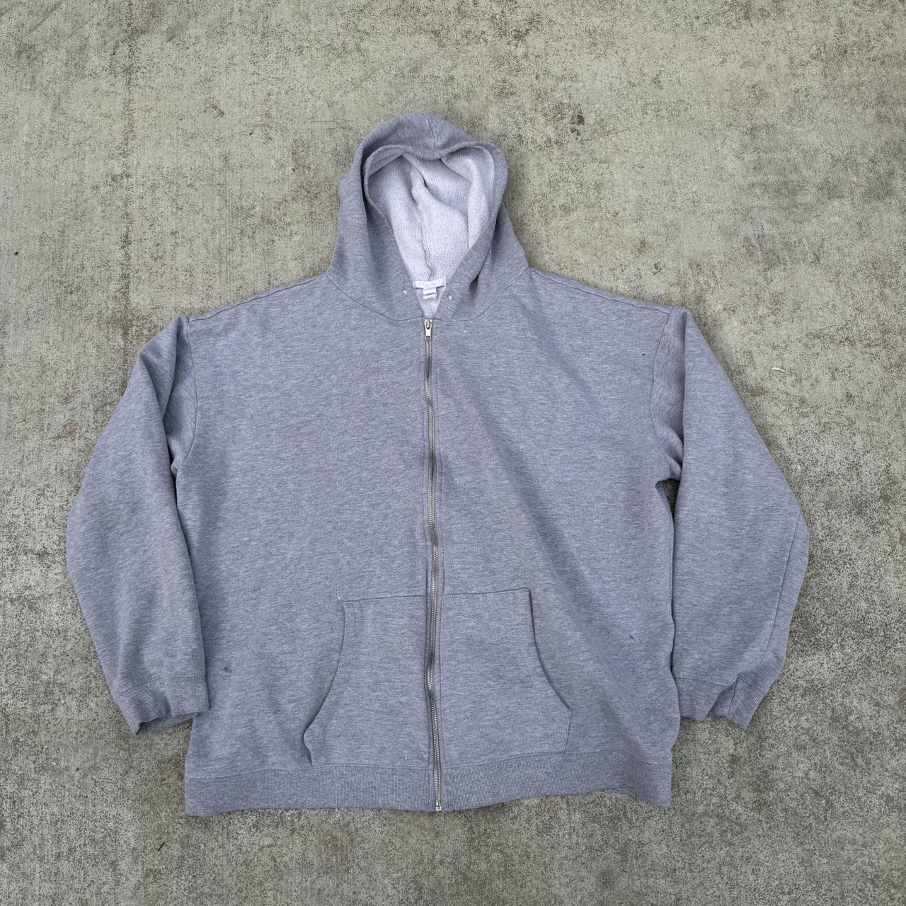 grey blank zip up - Depop