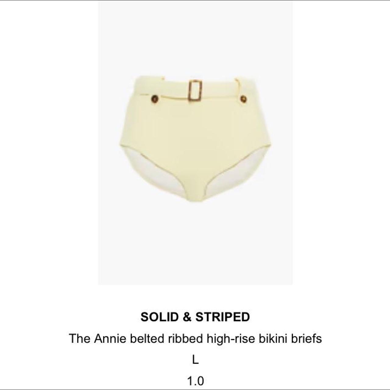 Solid & Striped Women's Cream and Yellow Bikinis-and-tankini-sets | Depop