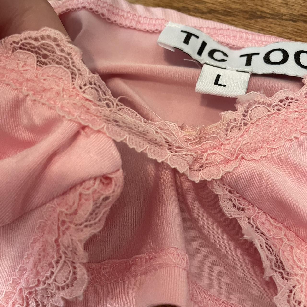 Tic Toc pink going out top Slightly worn, see... - Depop