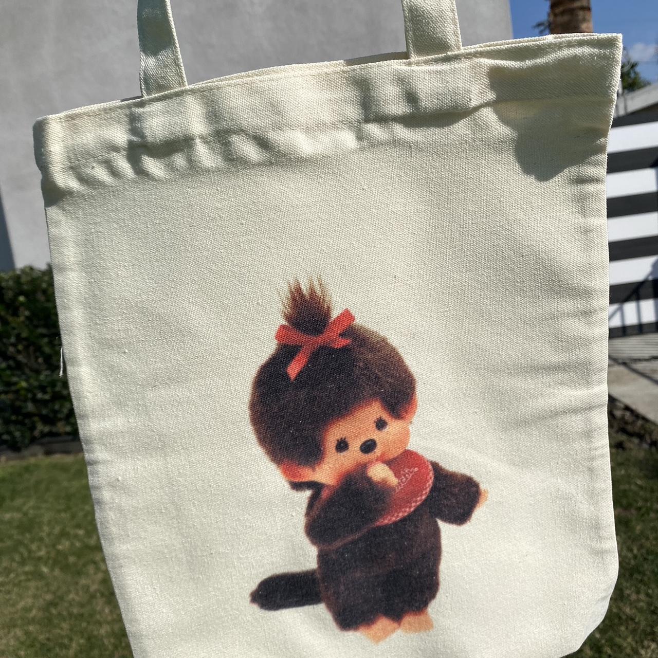 Monchhichi tote bag Size is 12x14 inches... - Depop