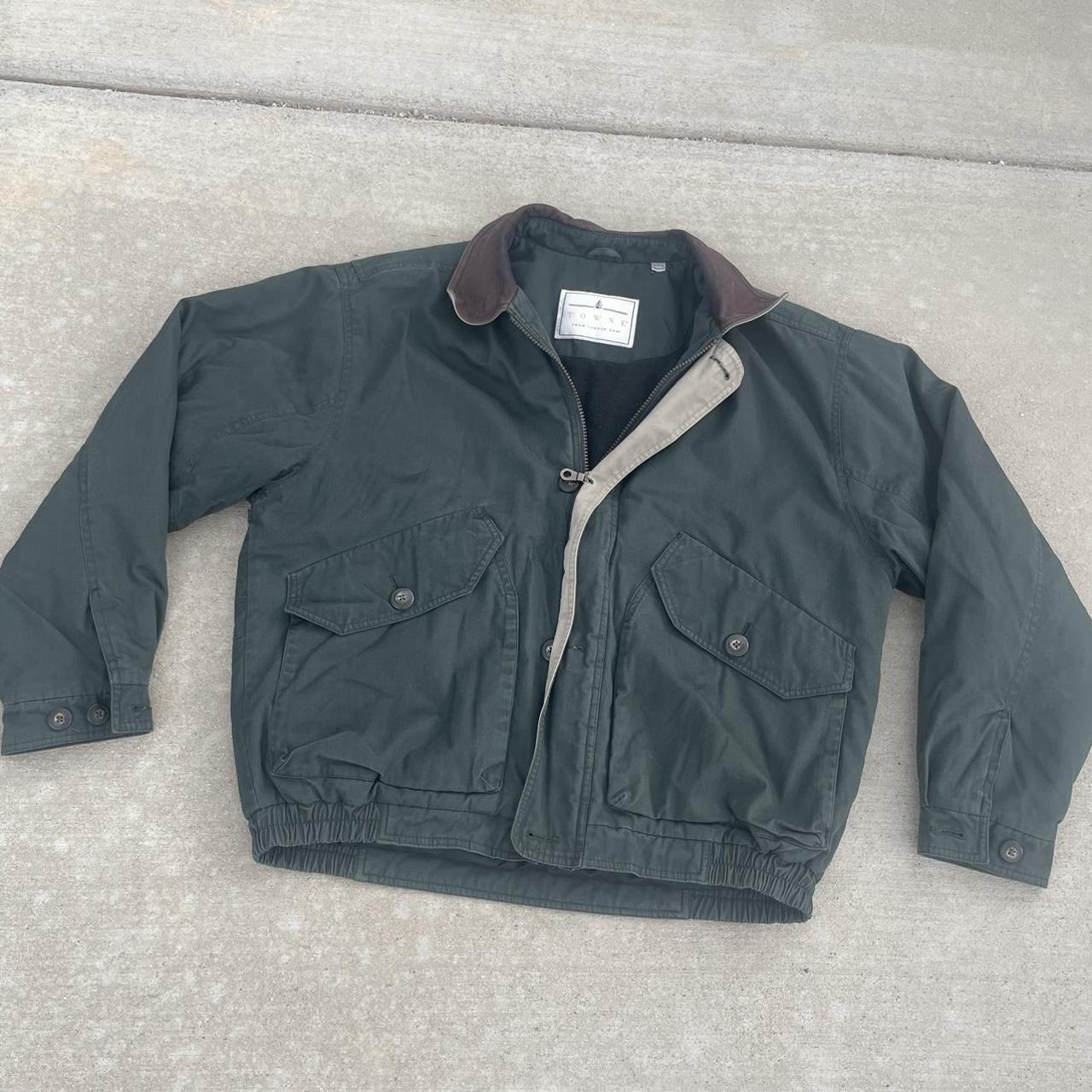 London Fog Men's Green and Brown Jacket | Depop