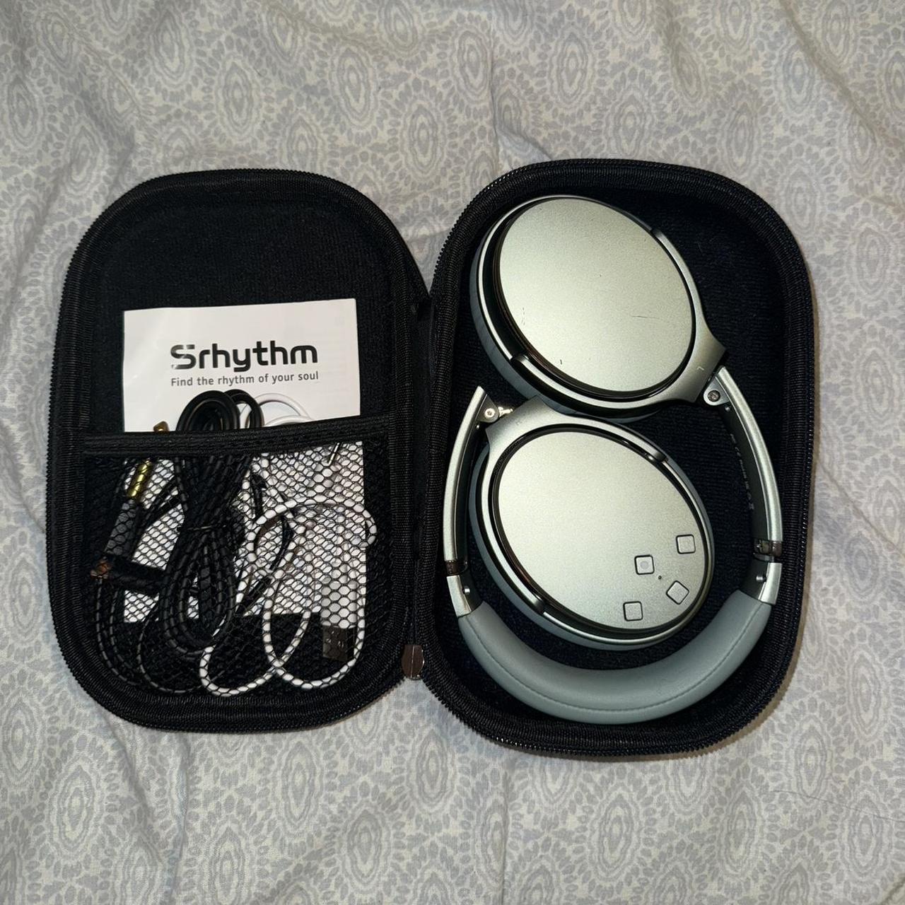 Turquoise Srhythm headphones. Well used but in great... - Depop