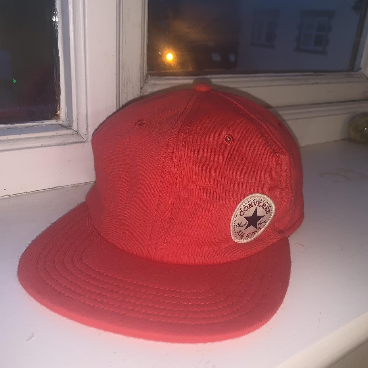 Converse Men's Red and White Hat | Depop