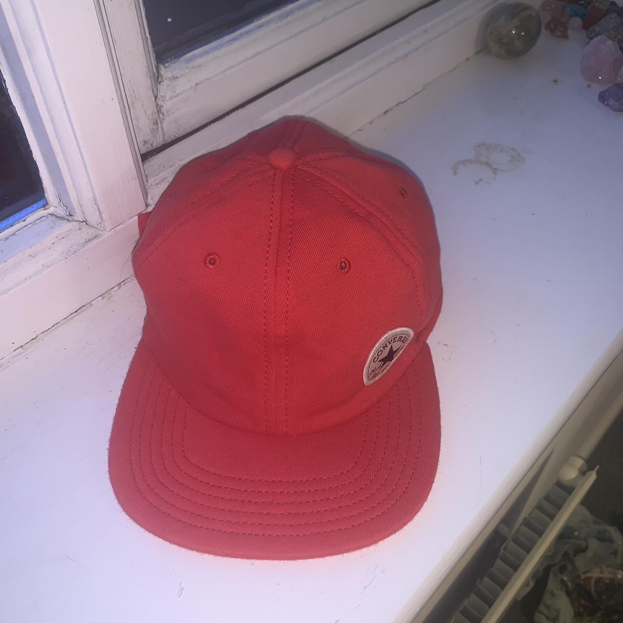 Converse Men's Red and White Hat | Depop