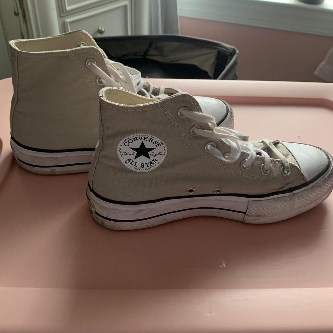 Beige Platform Converse Great condition just need a... - Depop