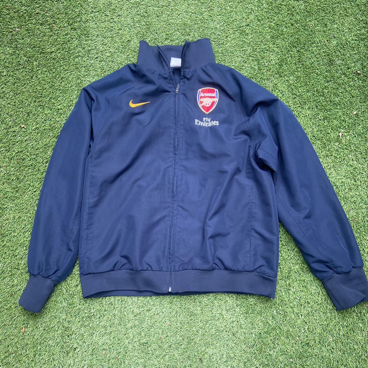 Vintage Arsenal Nike football zip up T90 era Size... - Depop
