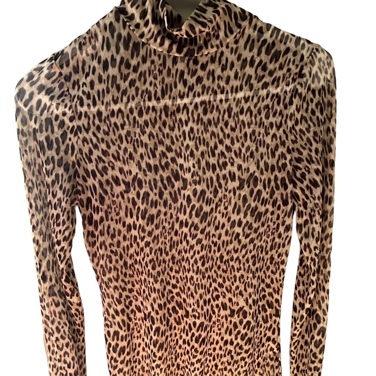Mesh Cheetah Pattern Top (Unknown brand) All... - Depop