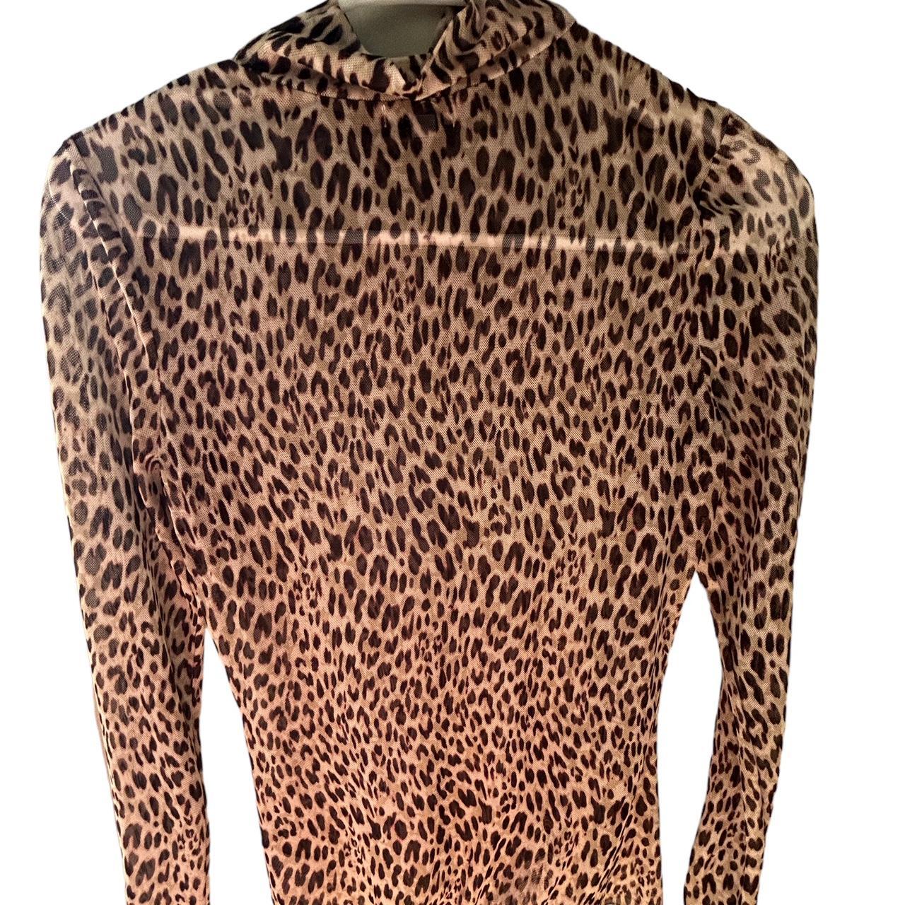 Mesh Cheetah Pattern Top (Unknown brand) All... - Depop