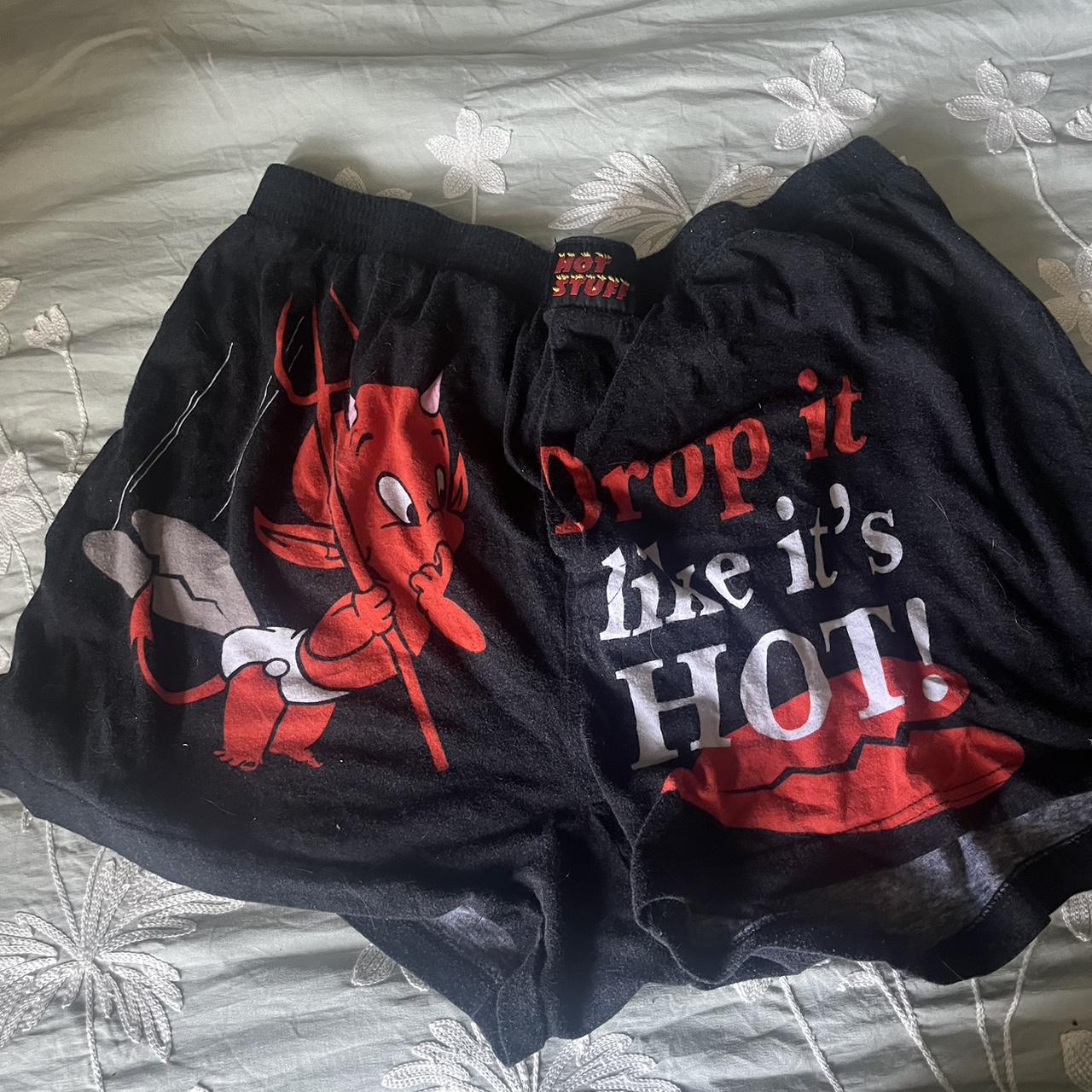 adorable hot stuff boxer shorts #boxershorts... - Depop