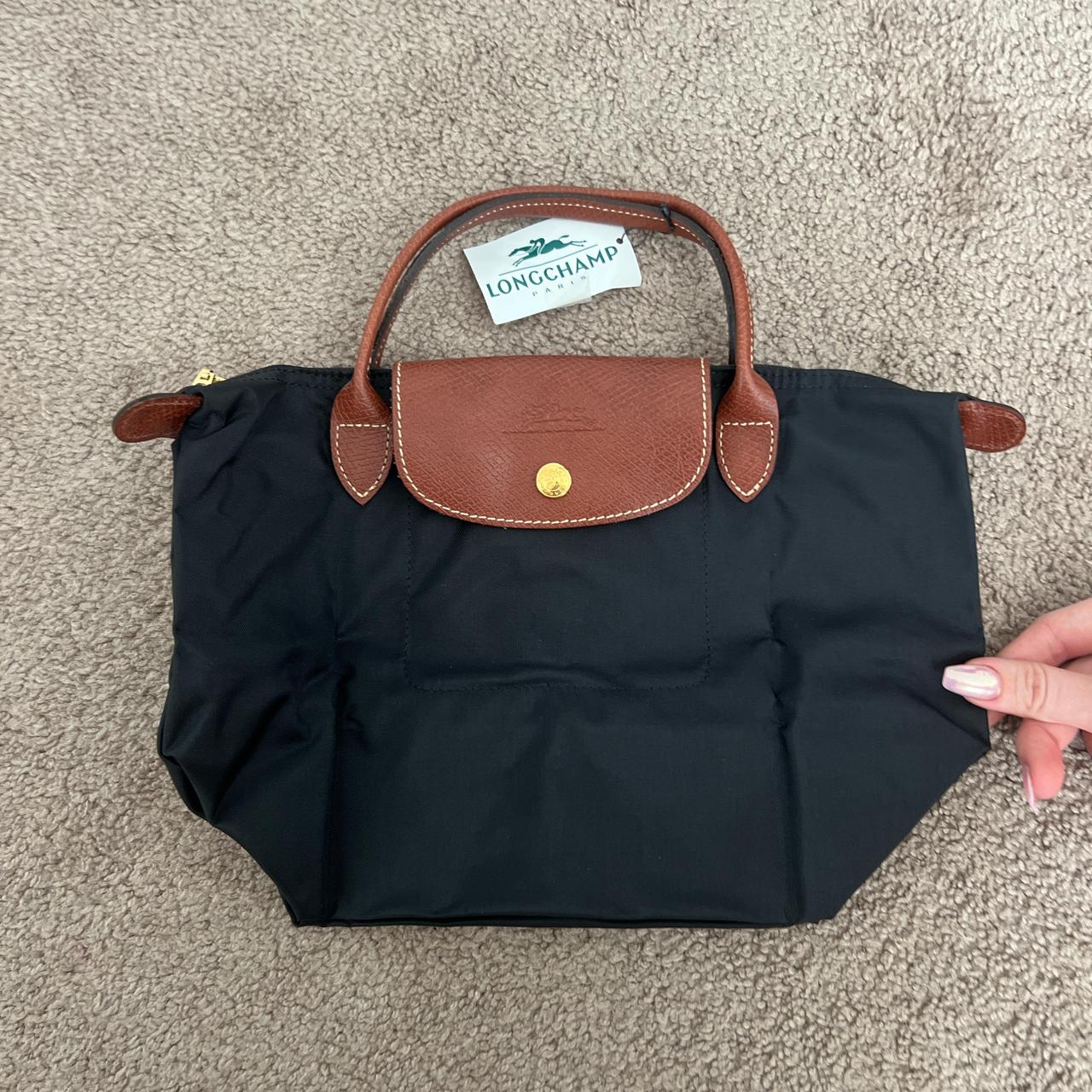 Longchamp Mini Le Pliage handbag with original tag... - Depop