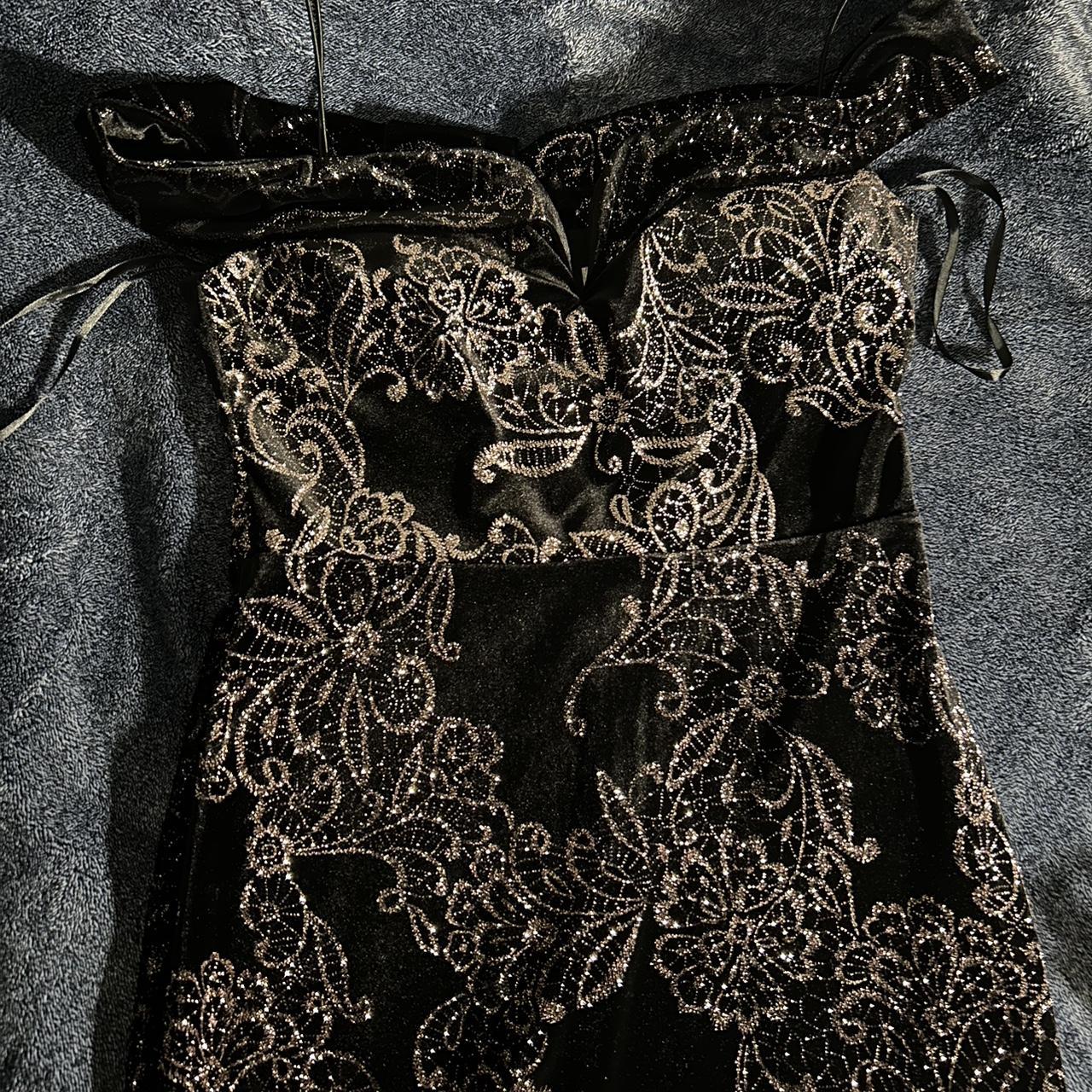 Black Whimsi goth Punk prom dress Marked size 10... - Depop