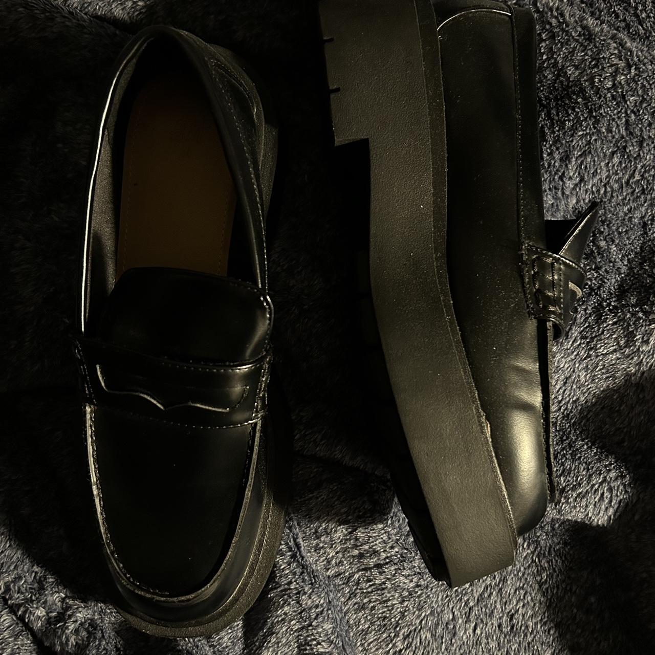 H&M Women's Black Loafers | Depop