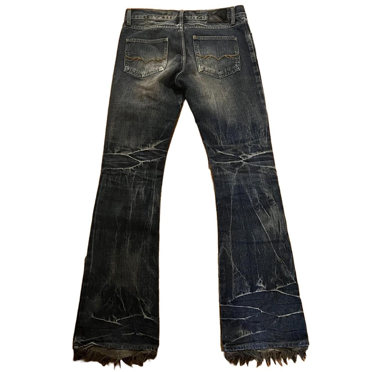 Japanese brand FUGA whisker flared fur fringe jeans - Depop