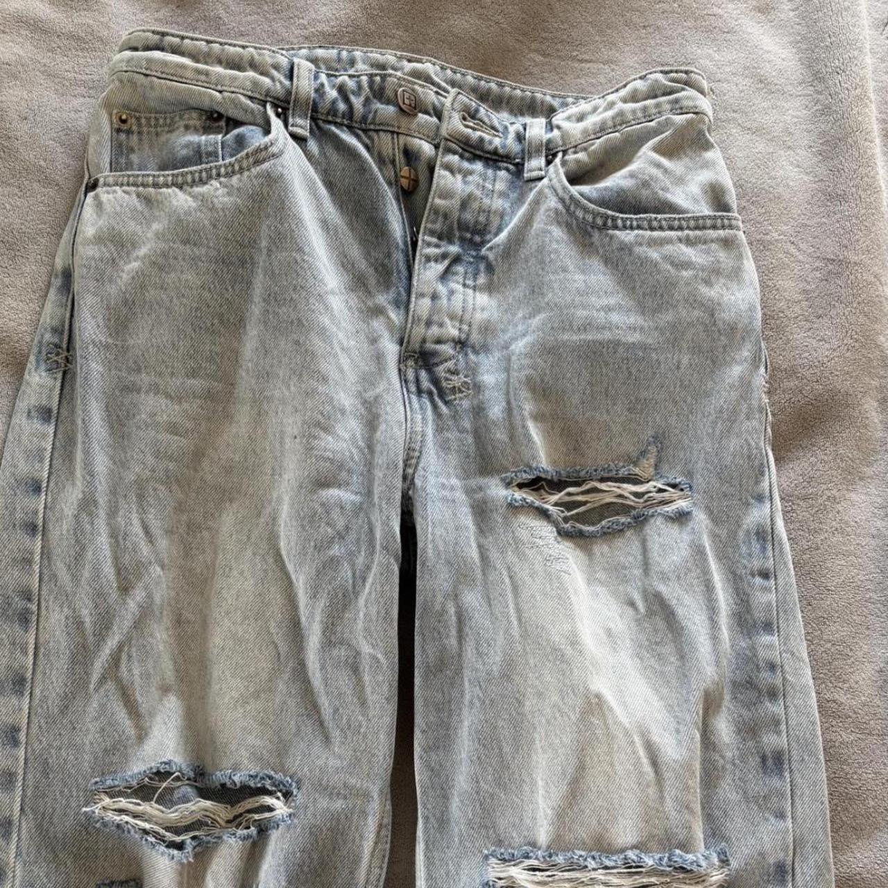 Hii! Okay so I got these light blue denim ksubi... | Depop