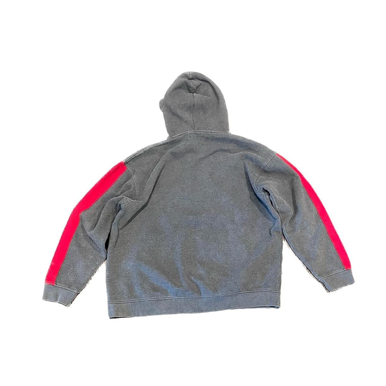 U.S. Polo Assn. Men's Grey and Red Hoodie | Depop