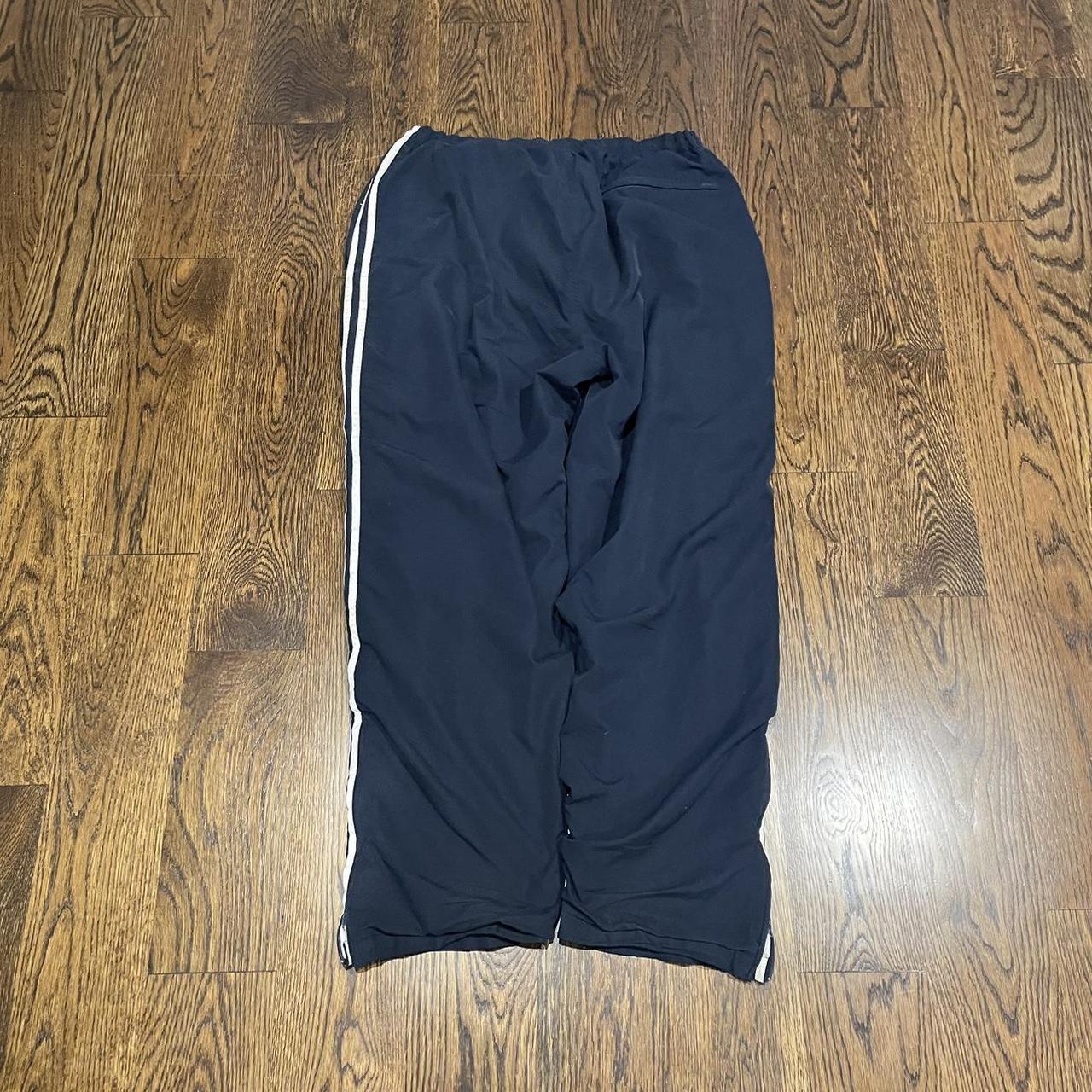 2000s wide leg baggy striped wilson track... - Depop