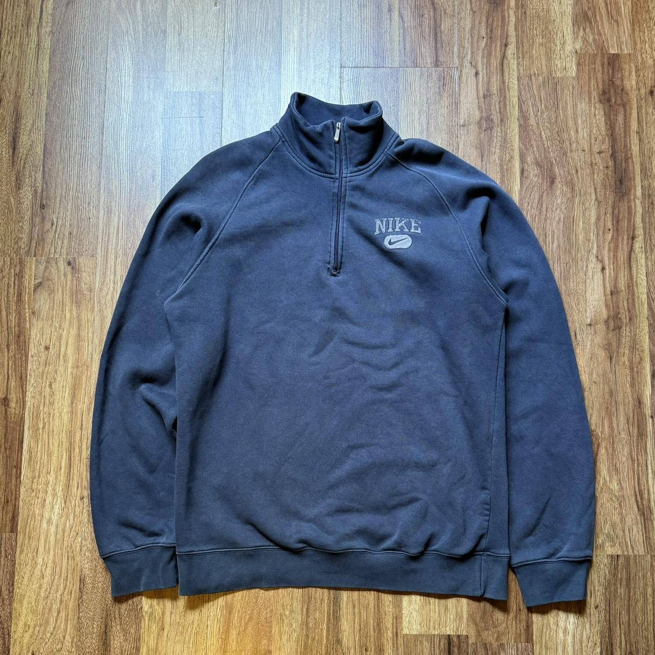 Nike Quarter Zip Navy Blue, in perfect condition... - Depop