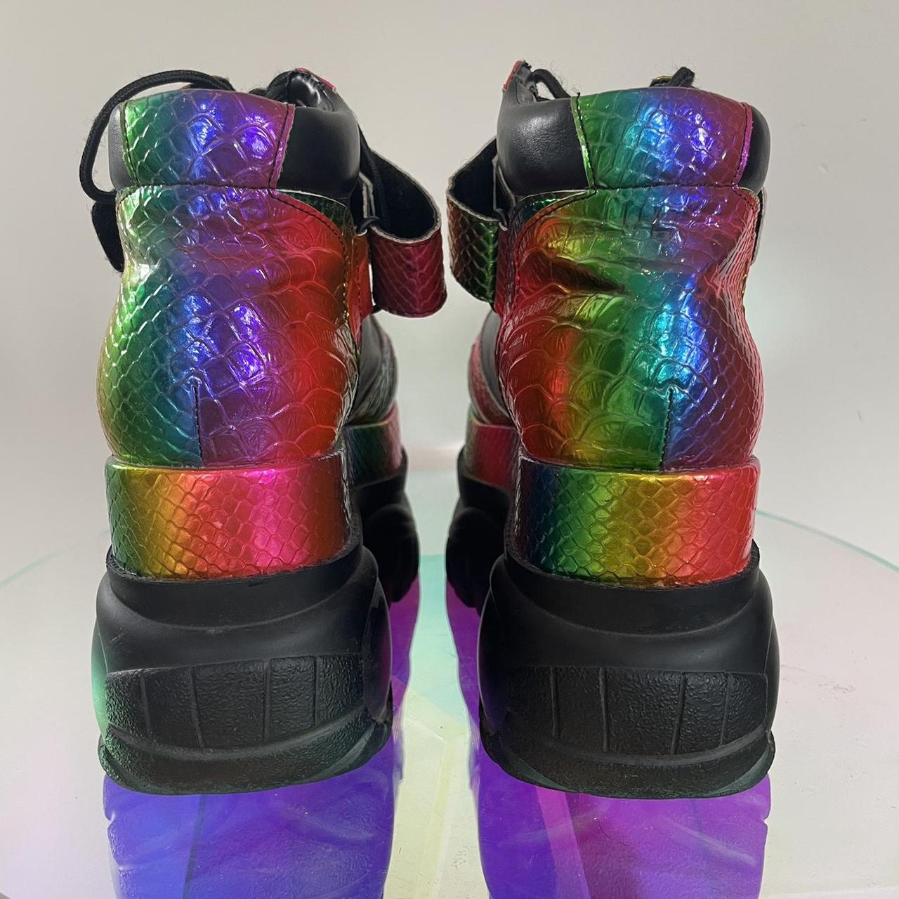 YRU rainbow platforms 🌈 only worn once for pride! ... - Depop