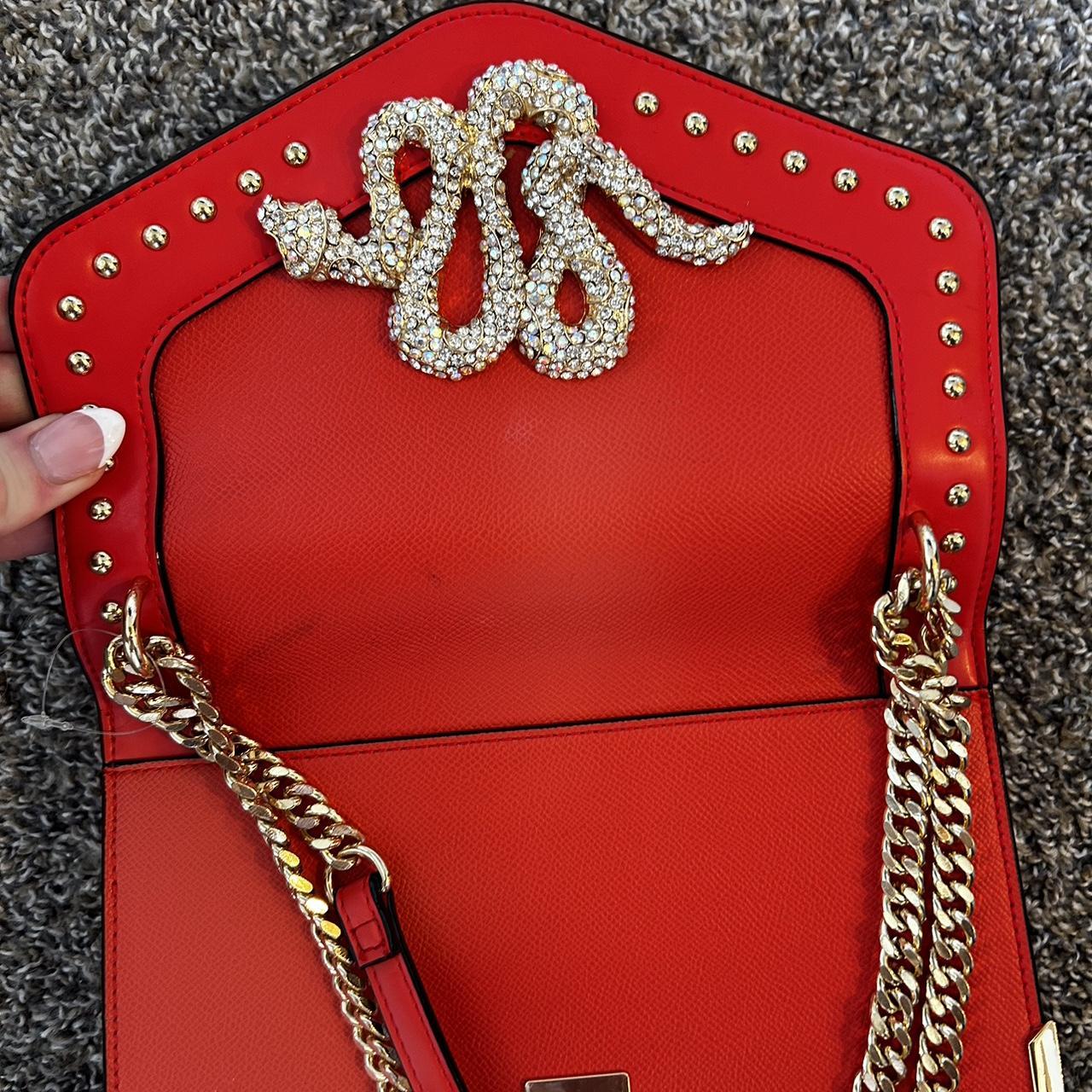 Red Aldo Snake Hand Bag Brand New - Depop