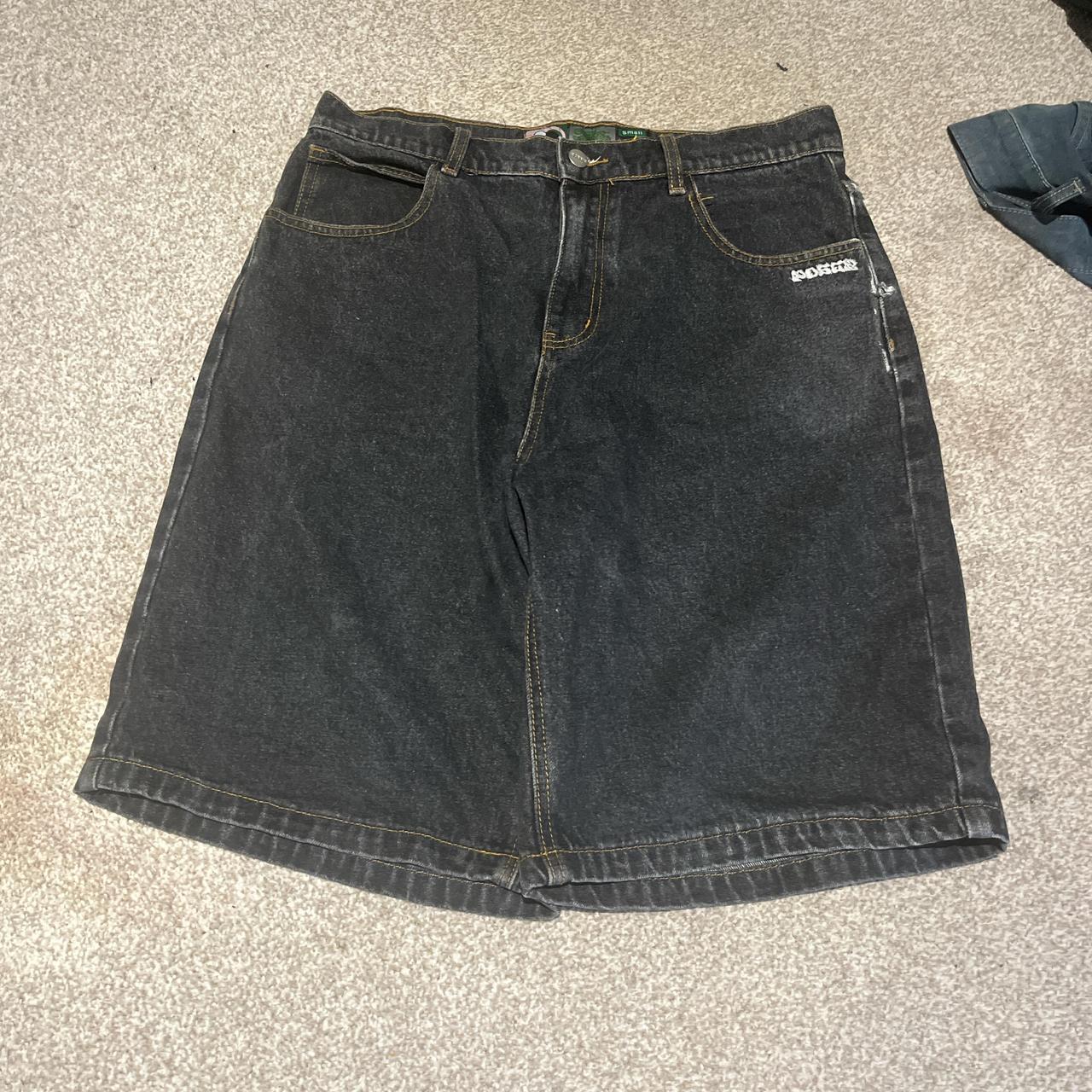 baggy og poser skunked jorts 32 waist black... | Depop