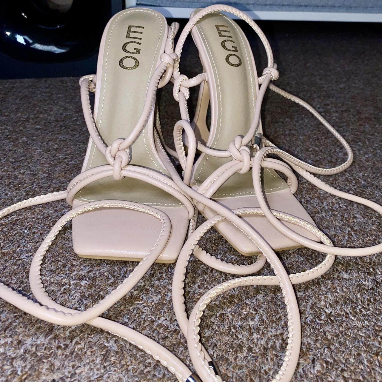 Ego Lace Up Nude Heels Uk 4 Never worn - Depop