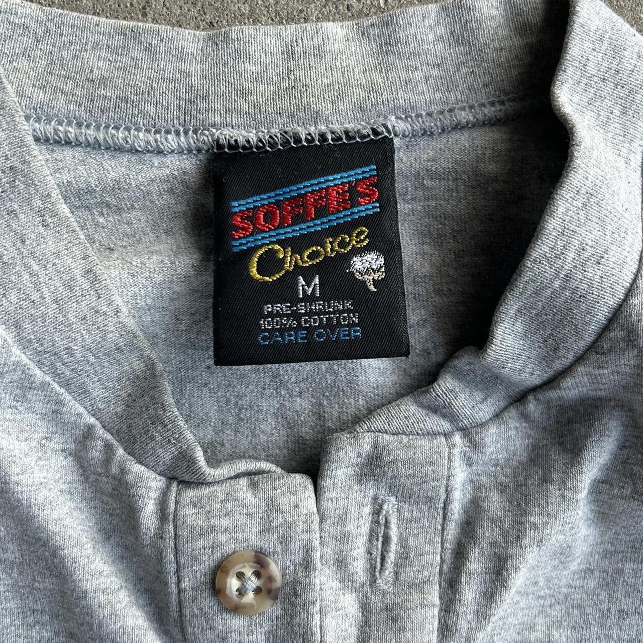 Vintage Soffe’s UofM Button T-Shirt Men's M Pit to... - Depop