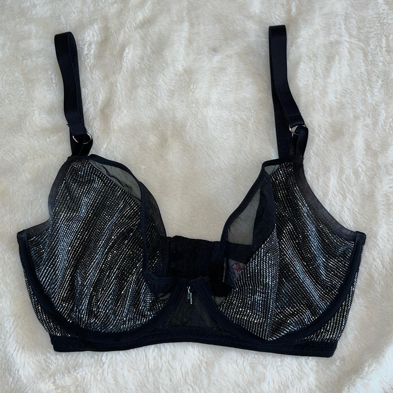 Black Sparkling Curvy Kate Bra Size US 30H Size UK... - Depop