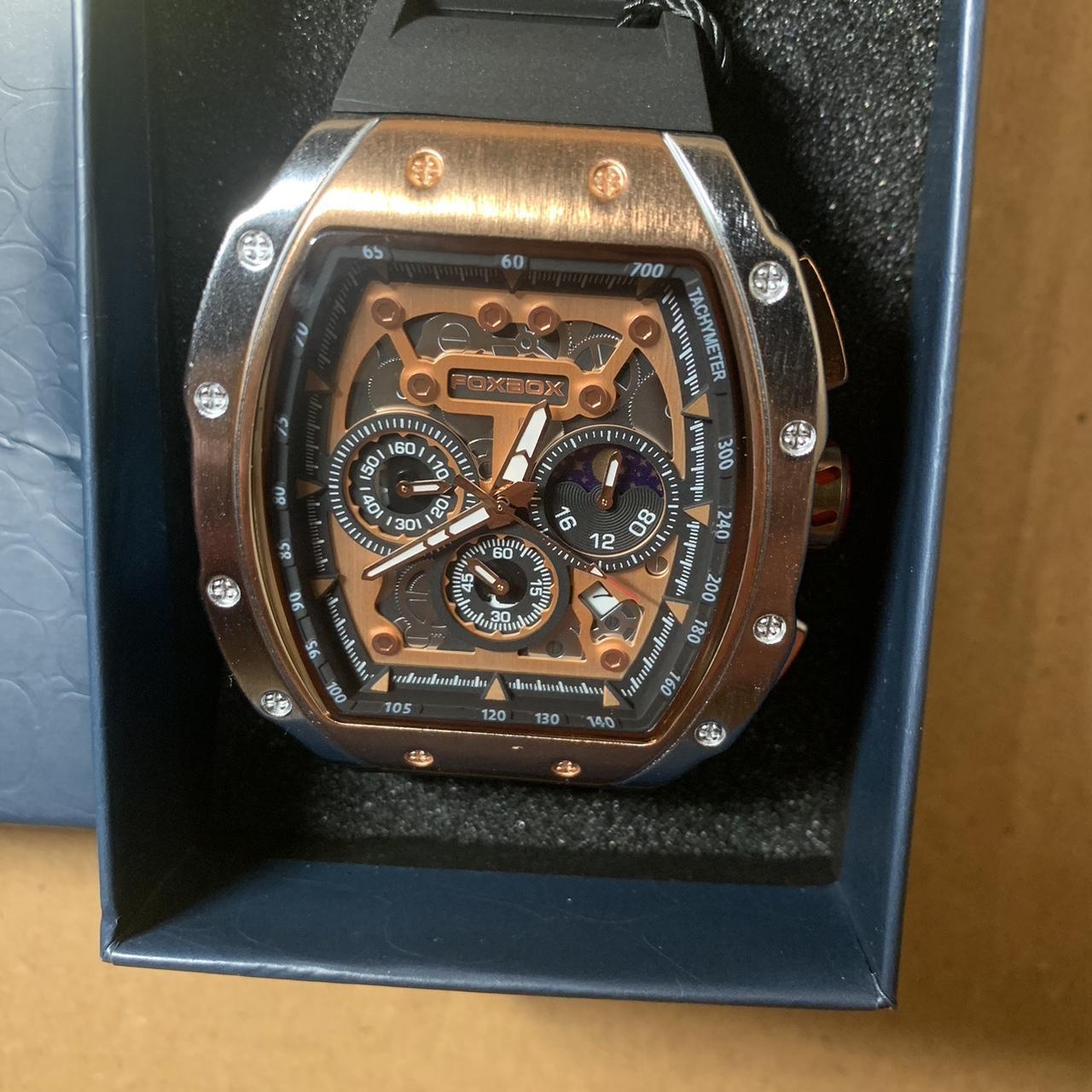 Fox Box Mens watch Rubber strap Quite a big thick... - Depop