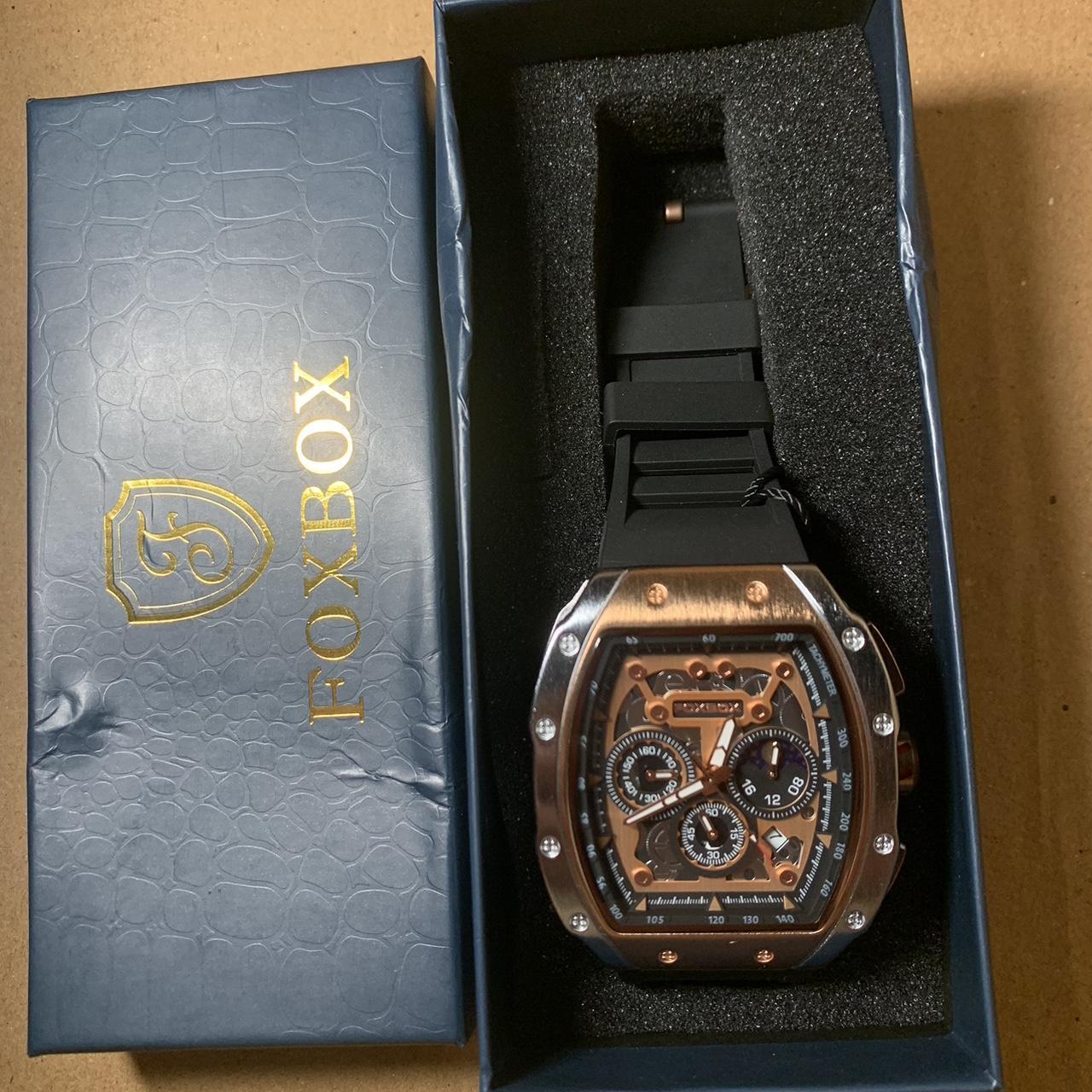 Fox Box Mens watch Rubber strap Quite a big thick... - Depop