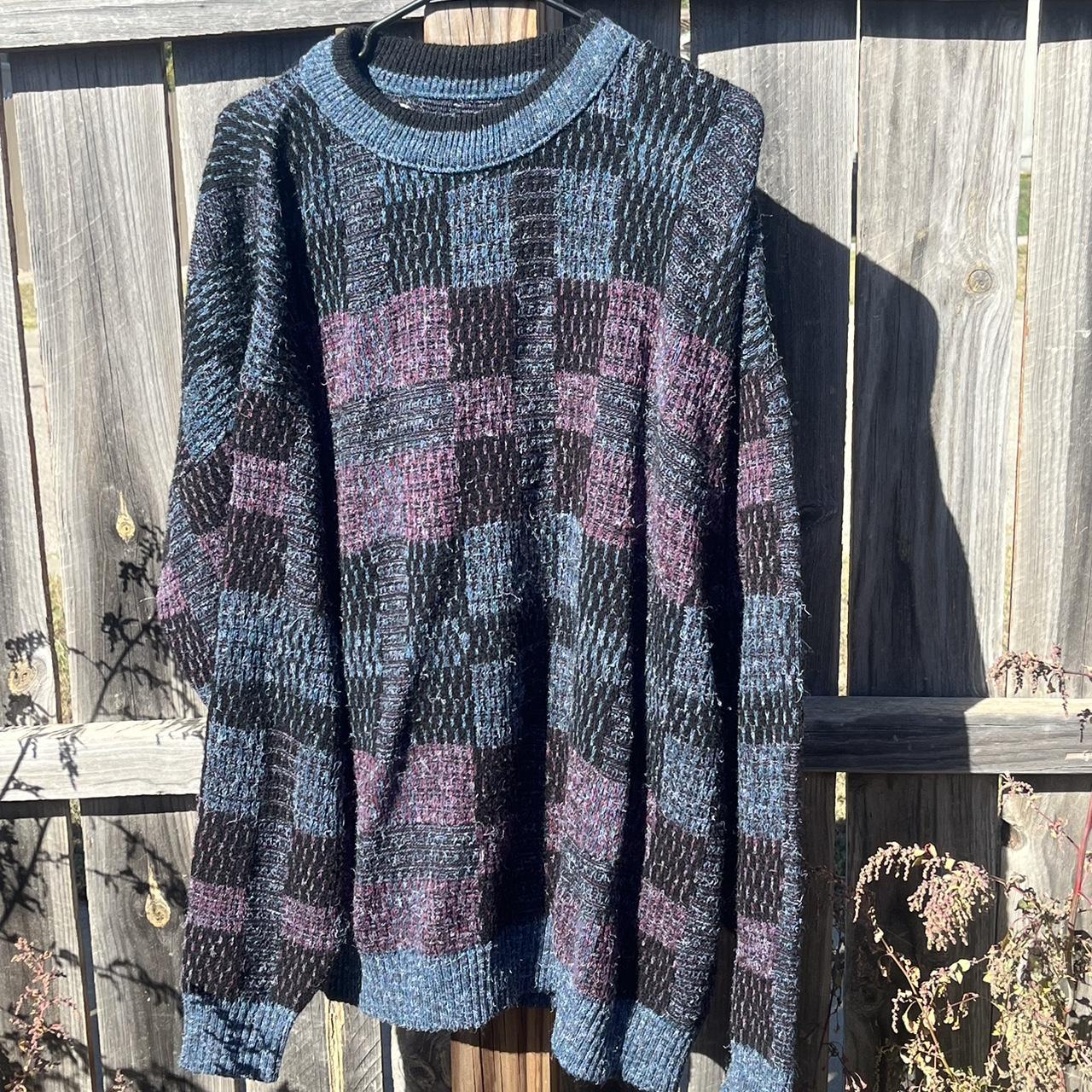 Vintage Le Tigre abstract knit sweater Size... - Depop