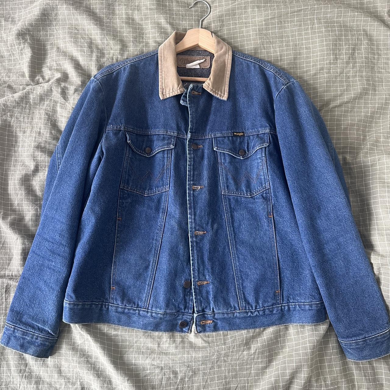 WRANGLER DENIM JACKET // WOOL LINING // GREAT CONDITION - Depop