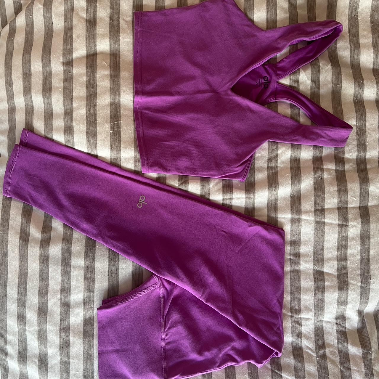 Alo yoga matching purple set Both are size XS. Will... - Depop