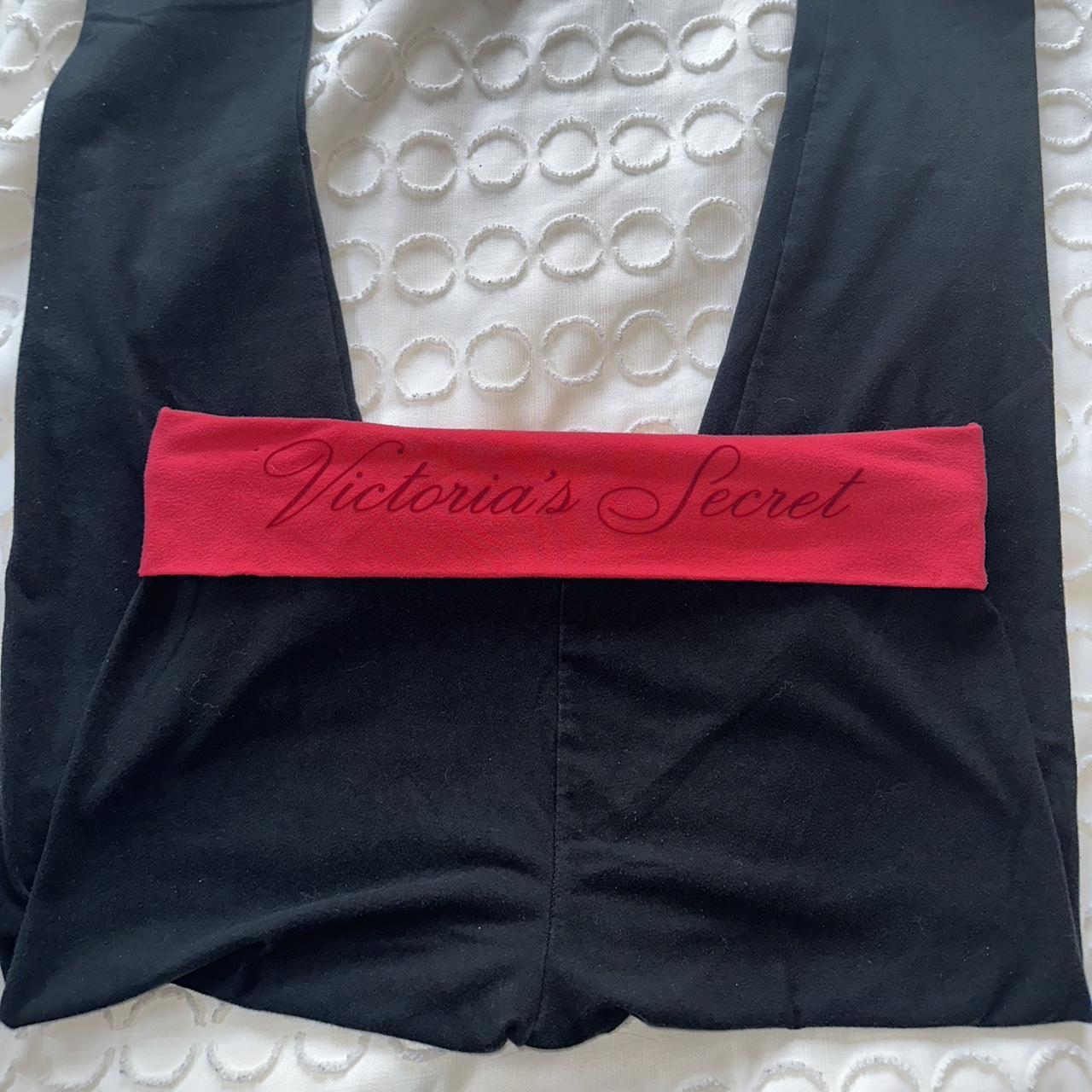 Victorias secret- Black and red fold over yoga... - Depop