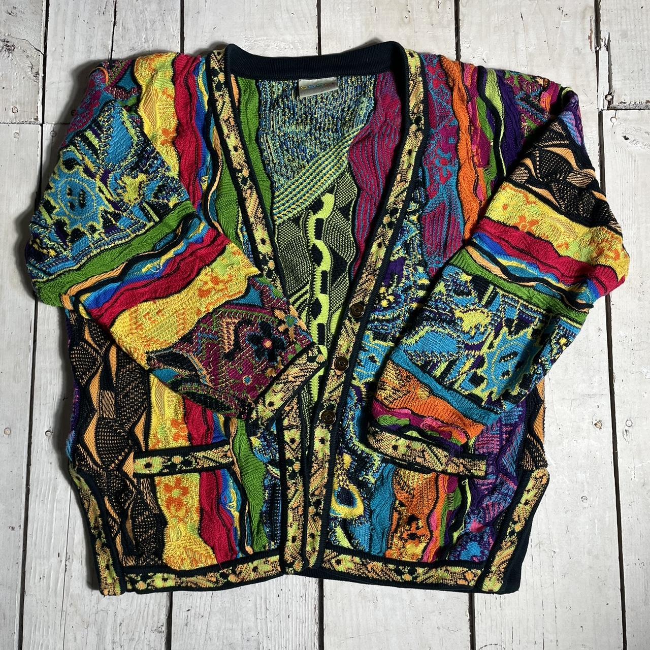 1980s Coogi 3D Knit Caridgan Sweater Grail... - Depop