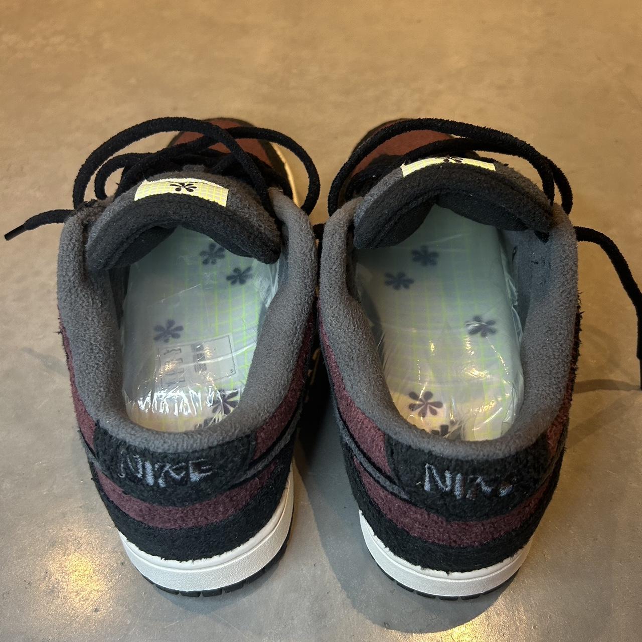 Nike Dunk Low SE Burgundy Fluffy Size UK 7 Brand... - Depop