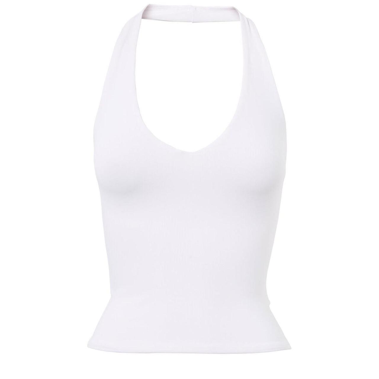 supre halter top only worn once #supre #whitetop... - Depop