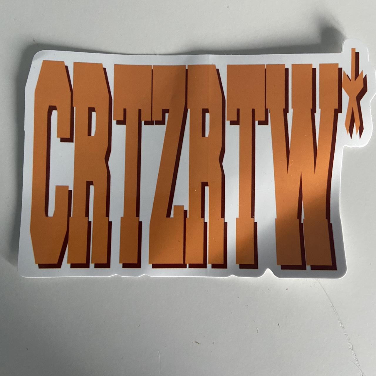 Corteiz Orange and White Stickers | Depop