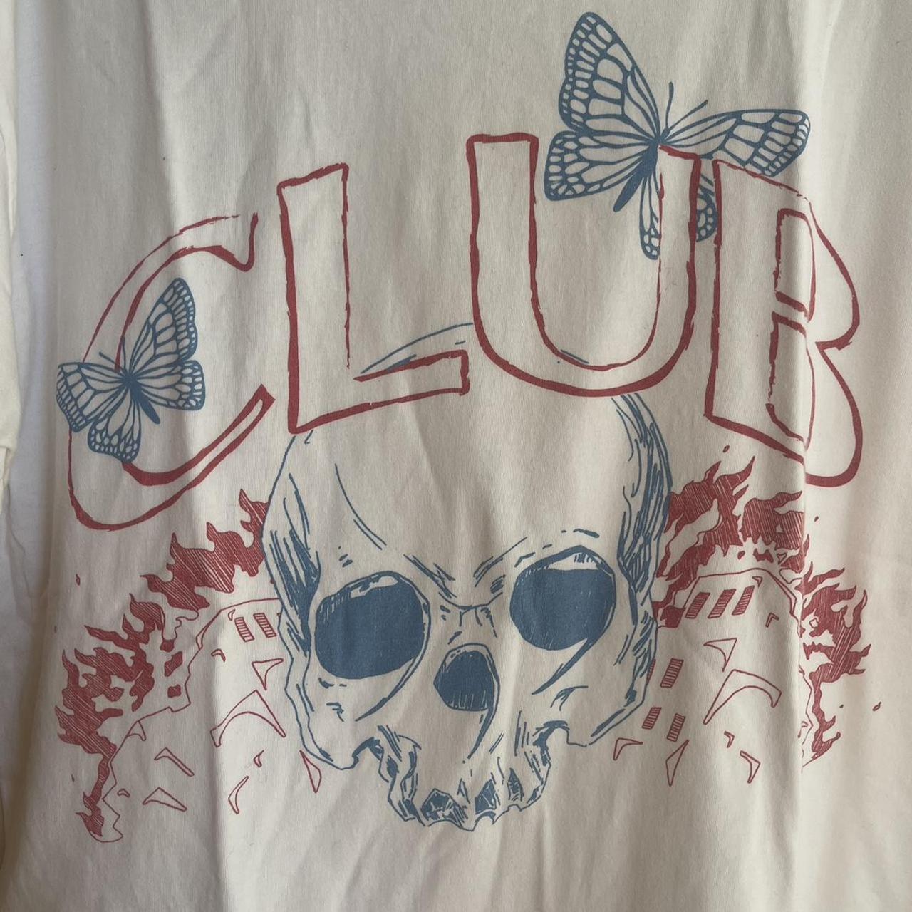 Juice Wrld 999 Club Skull & Butterfly Short Sleeve... - Depop