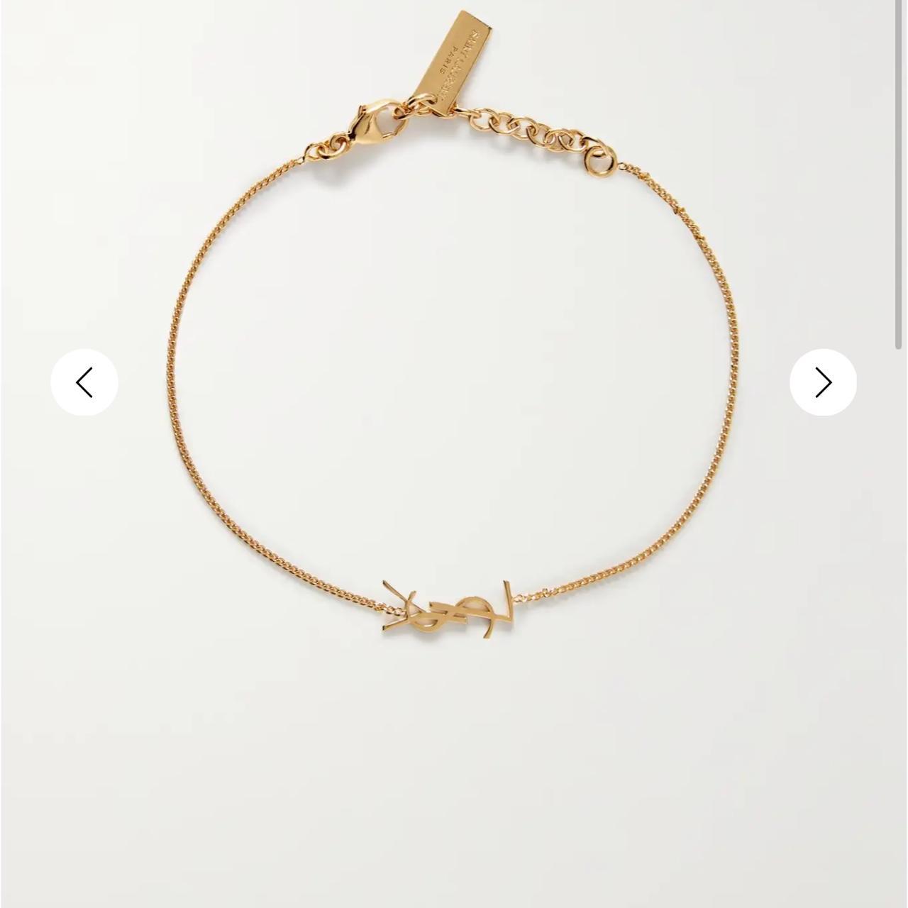 Ysl logo bracelet gold store