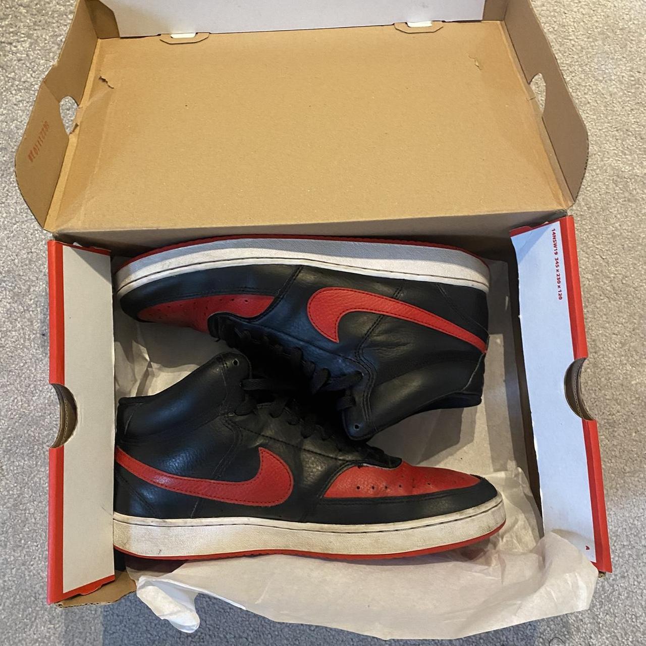 Nike court Visions red and black Size 8. Bought them... | Depop