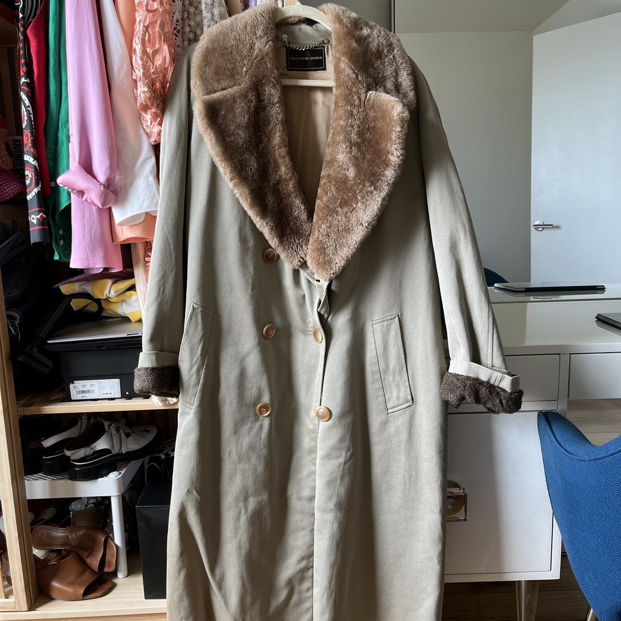 Vintage Saks Fifth Avenue Long Trench Coat Gorgeous... - Depop