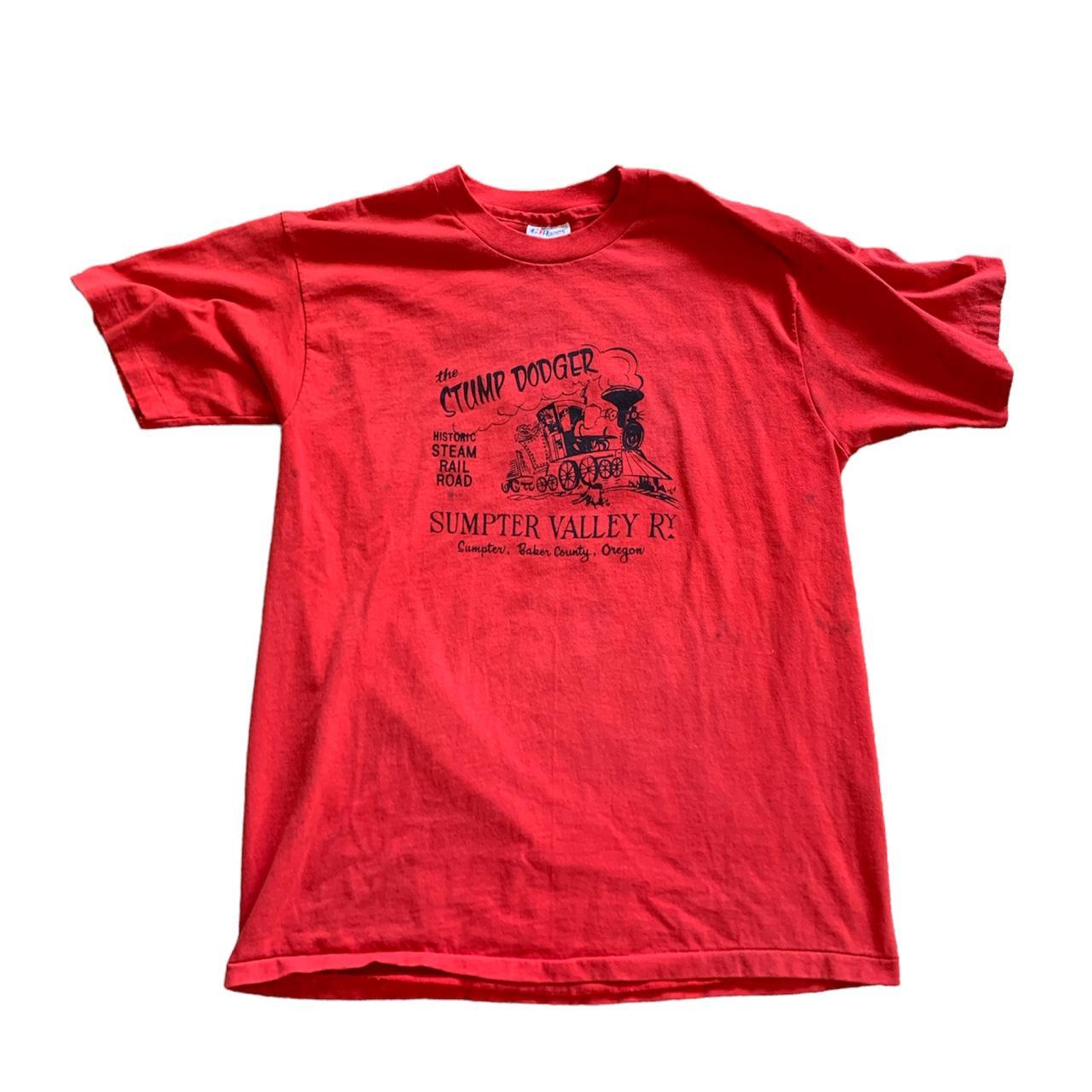 Vintage Train Railroad Shirt Size: Large Length:... - Depop