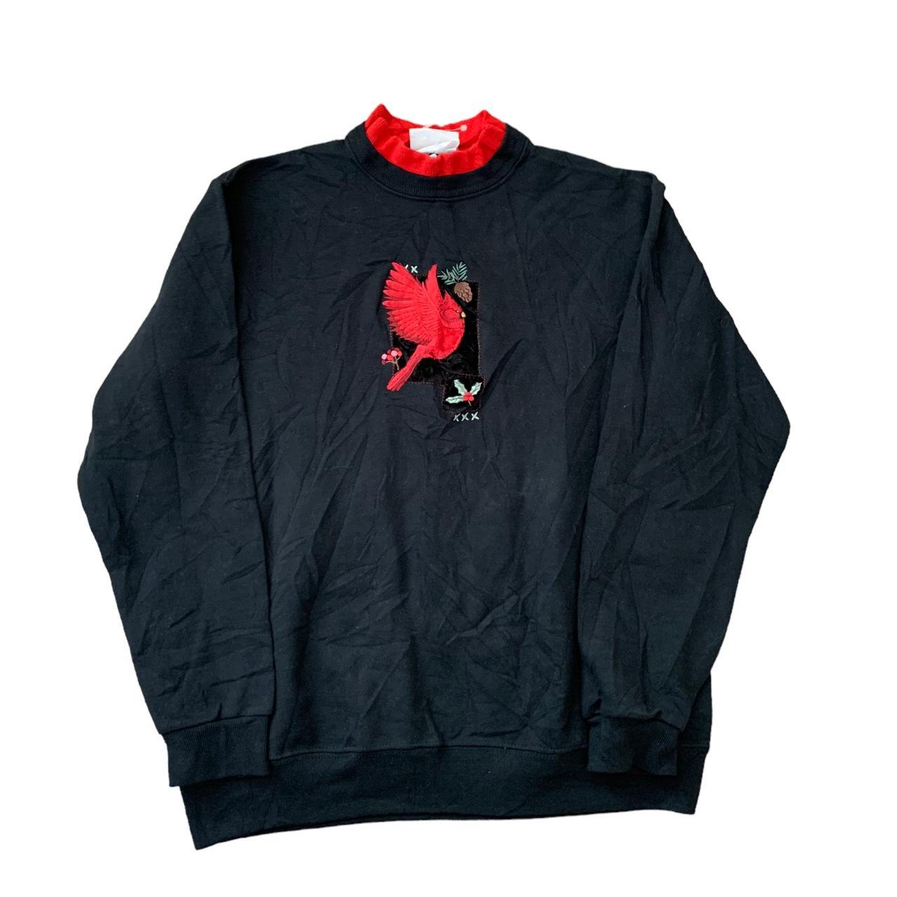 Vintage Cardinal Bird Sweater Size: Medium Length:... - Depop